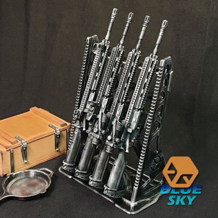 3D Printable Gun Rack 1/4 Scale by Sky Ha