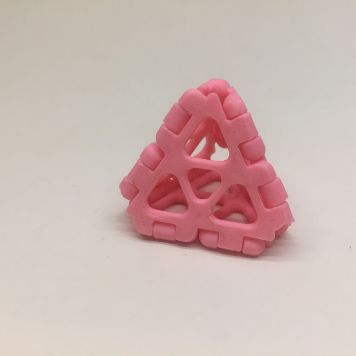 3D Printable triangle fractal by Ethan Bender