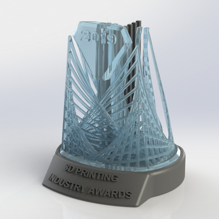 3D Printable Trophy for 3D printing industry awards 2019 by Ali Ramezani