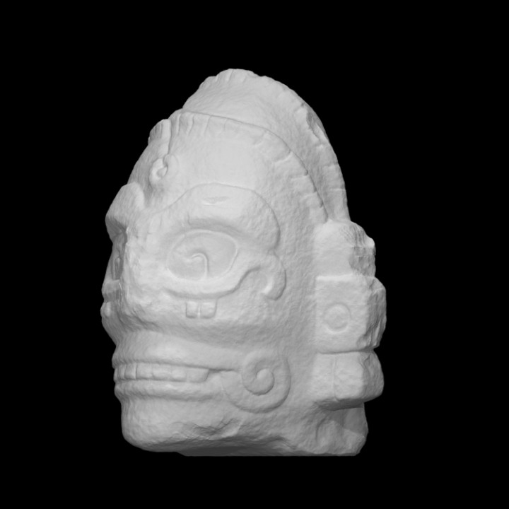 3D Printable Head of Chahk, a Rain God by Macaulay Honors College at CUNY