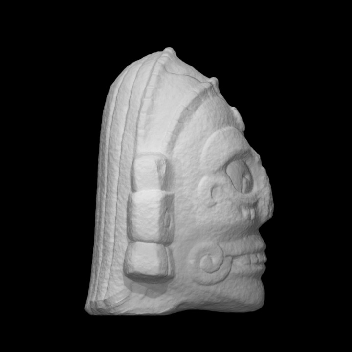 3D Printable Head of Chahk, a Rain God by Macaulay Honors College at CUNY