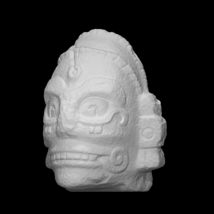 3D Printable Head of Chahk, a Rain God by Macaulay Honors College at CUNY
