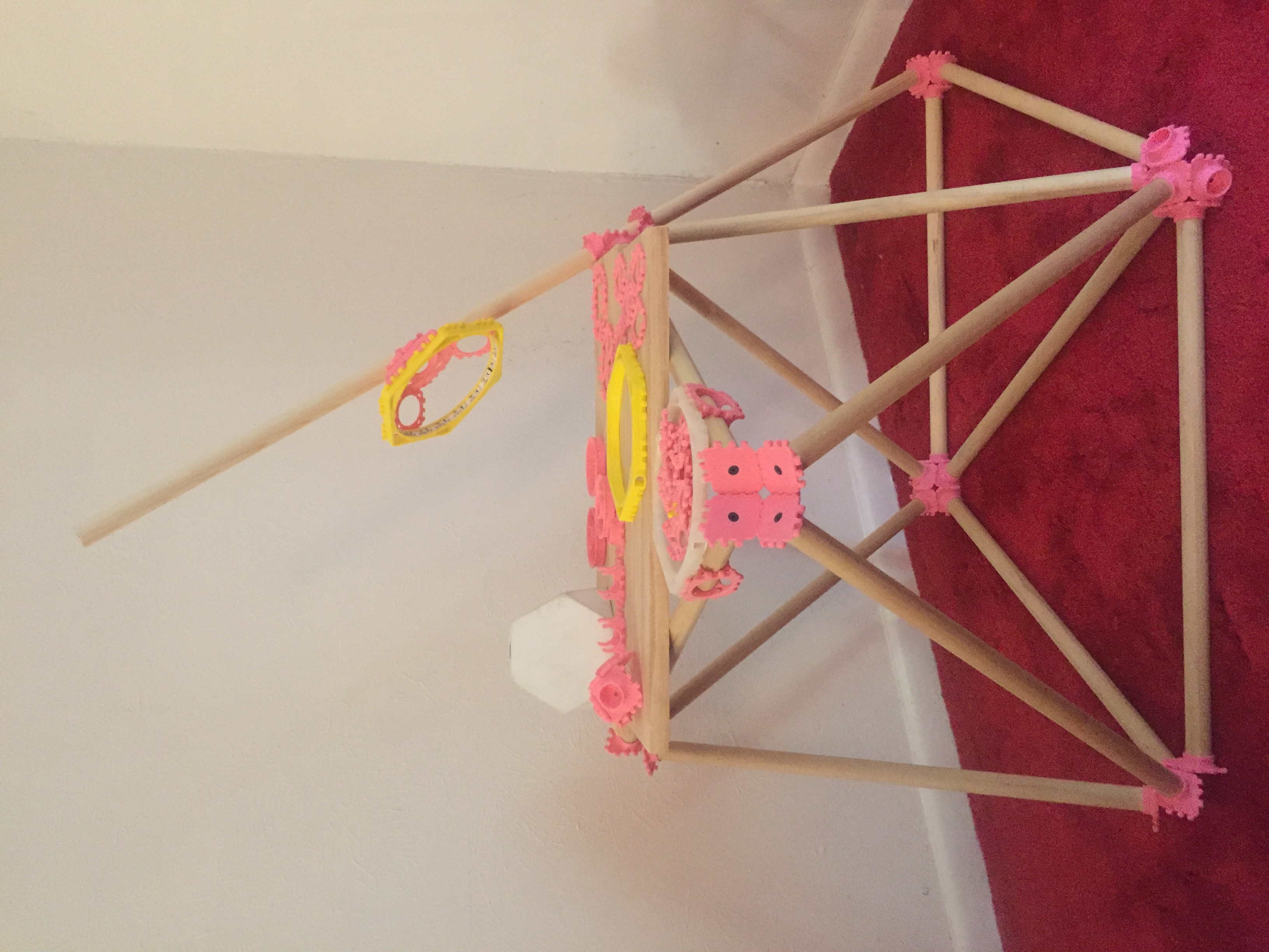 3D Printable rhombus polypanel wood dowel joint by Ethan Bender