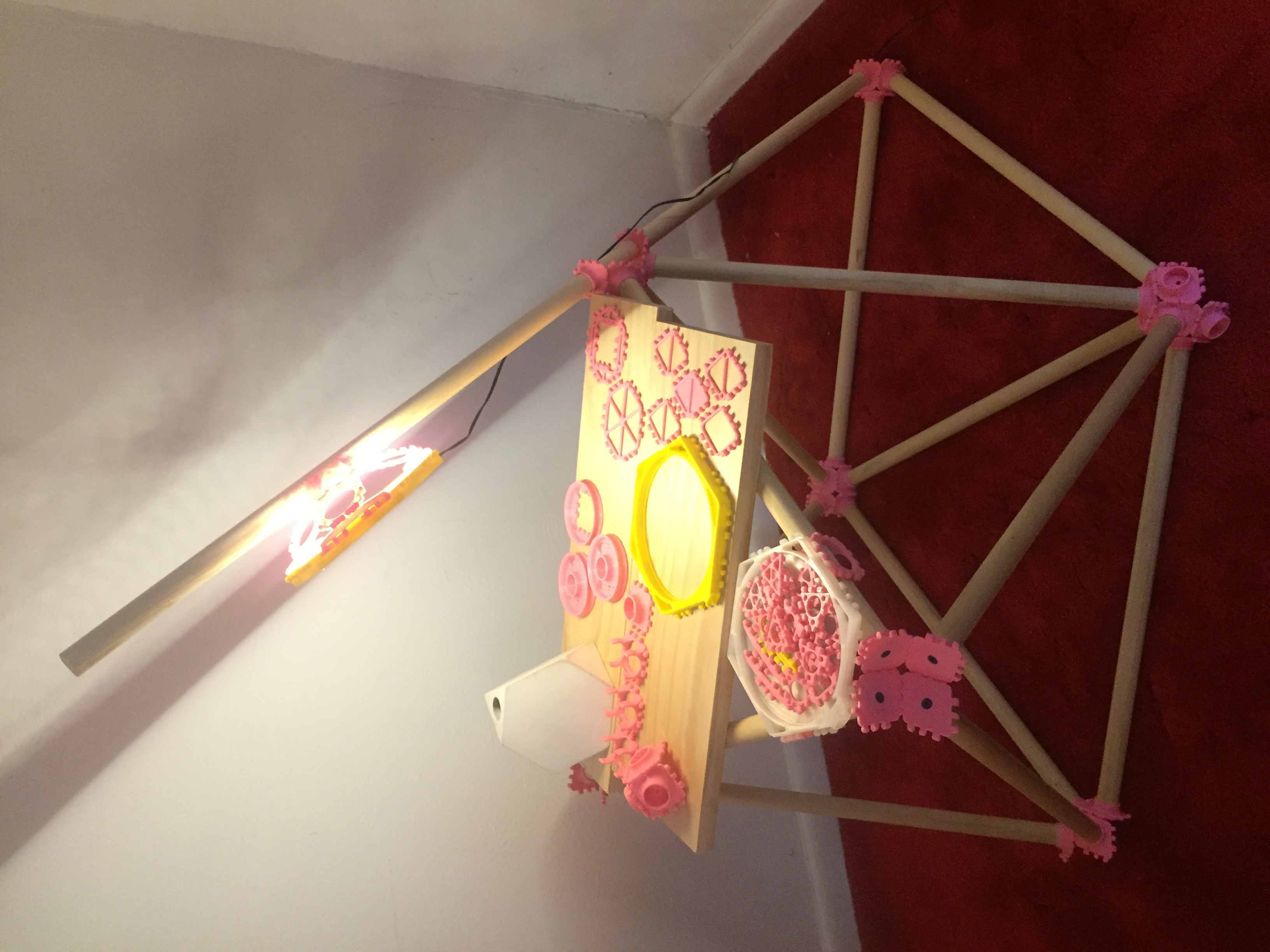 3D Printable rhombus polypanel wood dowel joint by Ethan Bender