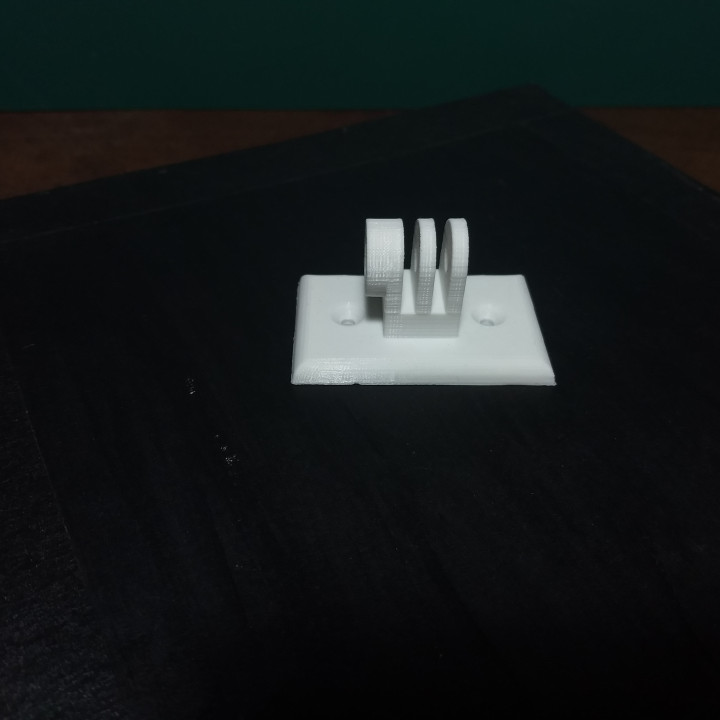 3D Printable GoPro Wall Mount by Lucas Rojas