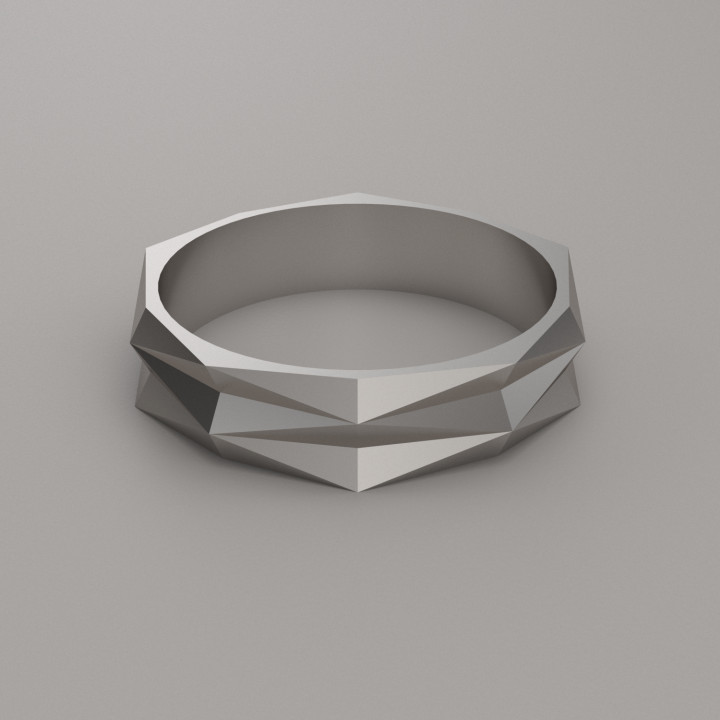 3D Printable Geometric Ring by CL_3DPrint