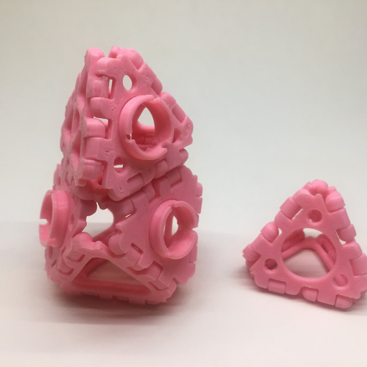 3D Printable triangle circle hole panel with connector by Ethan Bender