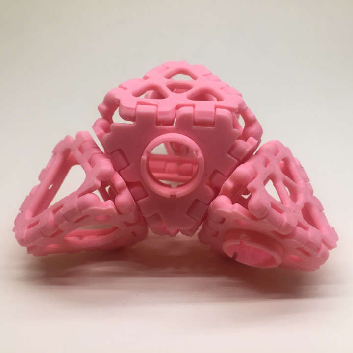 3D Printable triangle circle hole panel with connector by Ethan Bender