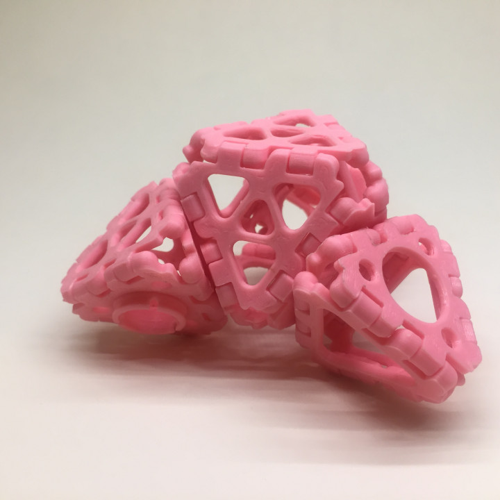 3D Printable triangle circle hole panel with connector by Ethan Bender