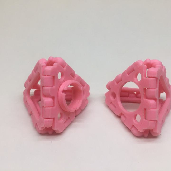 3D Printable triangle circle hole panel with connector by Ethan Bender