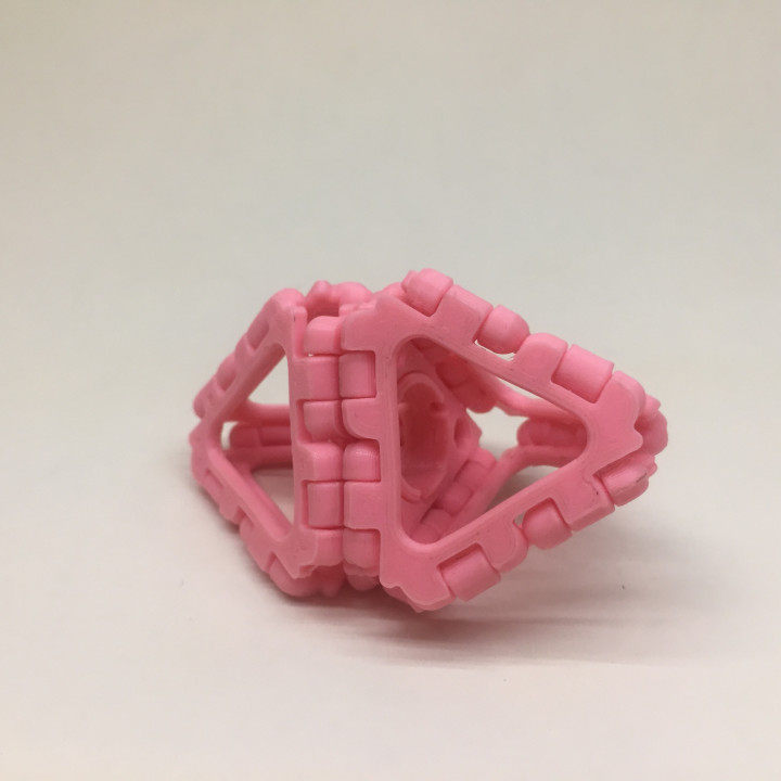3D Printable triangle circle hole panel with connector by Ethan Bender