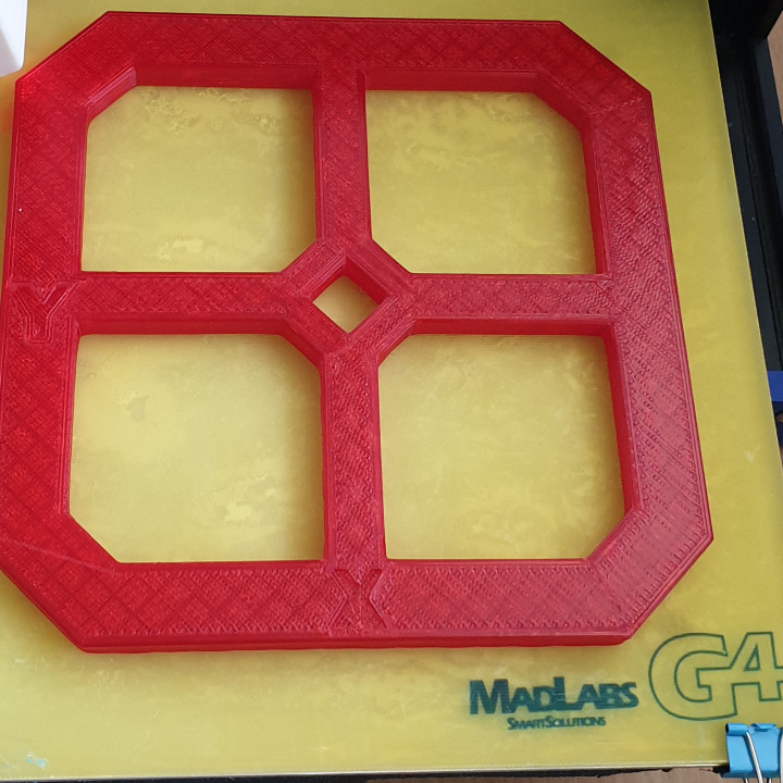 3D Printable Calibration Square 180mm Diagonal 220 mm by Matej Auguštin