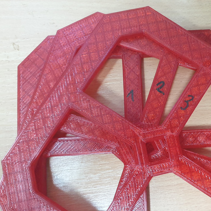 3D Printable Calibration Square 180mm Diagonal 220 mm by Matej Auguštin
