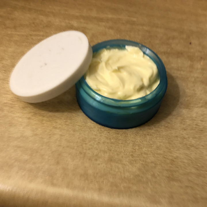 3D Printable Creme Pot (vase mode fast print) with Screwtop by Rod Suskin