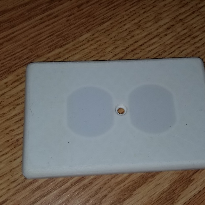 3D Printable Blank Outlet Cover v2 by GunGeek