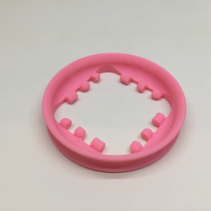 3D Printable square wheel/pulley by Ethan Bender