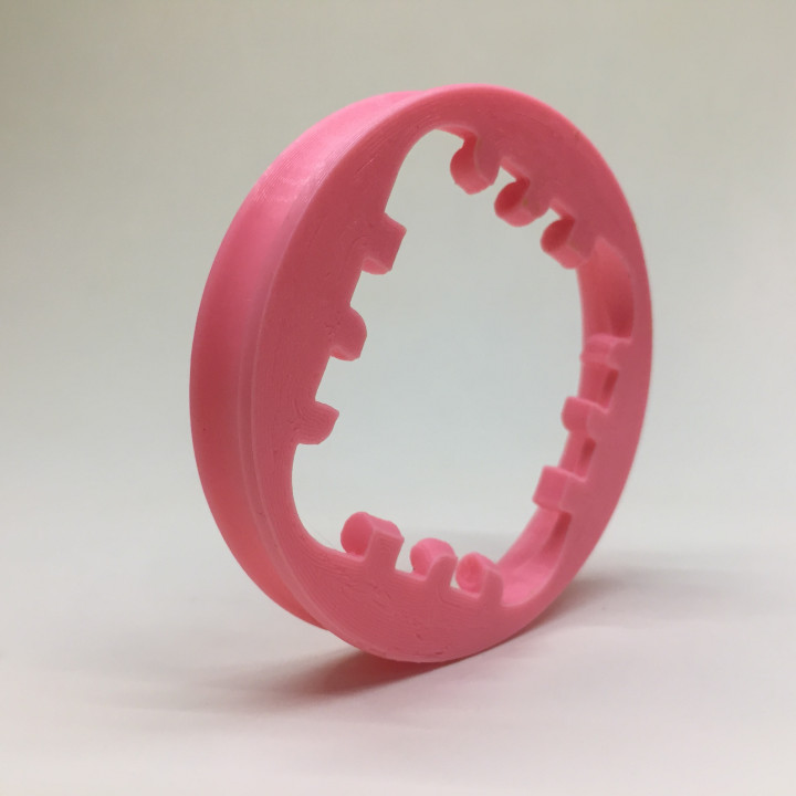 3D Printable square wheel/pulley by Ethan Bender