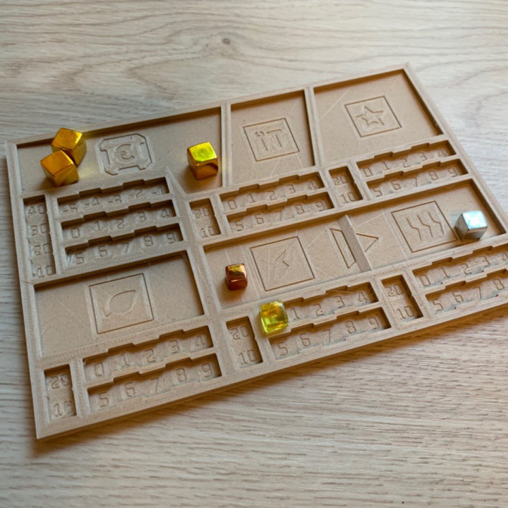 3D Printable Terraforming Mars Player Tray by Per
