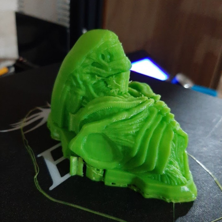 3D Print of Xenomorph Bust Wall Mount by GaelMarinho