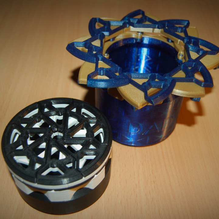 3D Printable Octo-Iris Box by Brien Allison