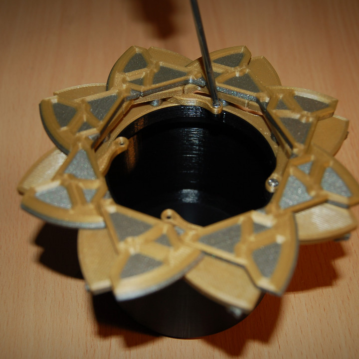 3D Printable Octo-Iris Box by Brien Allison