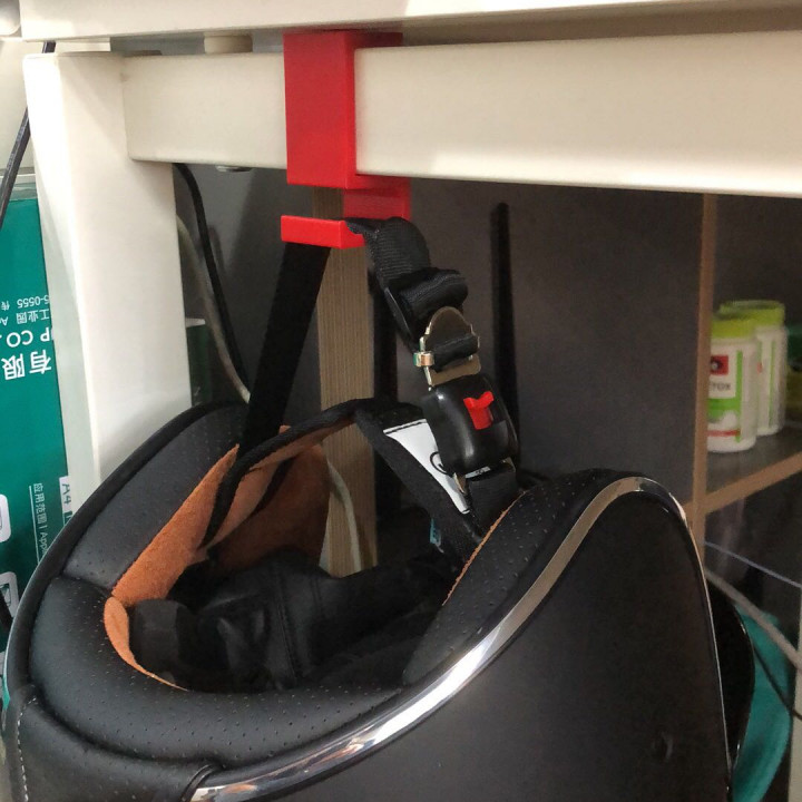 3D Printable Backpack and Helmet Hanger by Alireza Sadeh