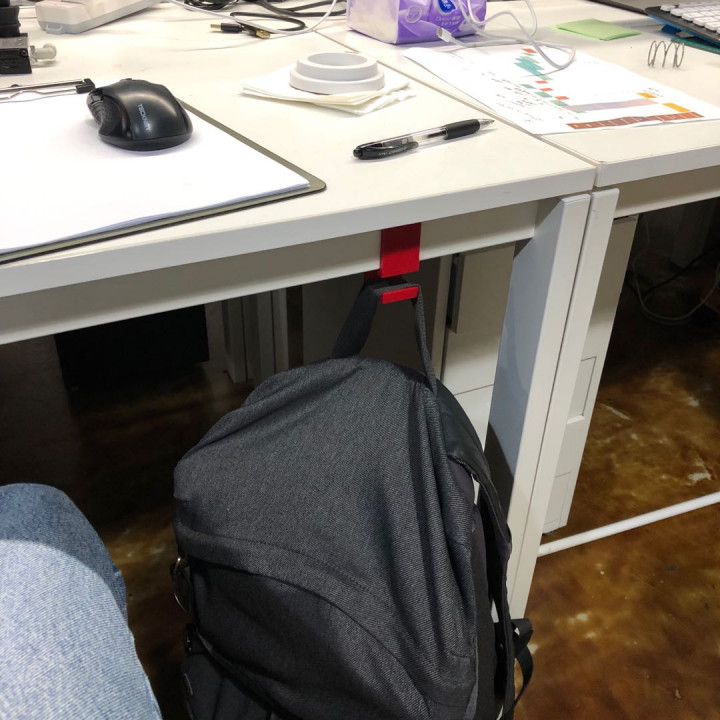 3D Printable Backpack and Helmet Hanger by Alireza Sadeh