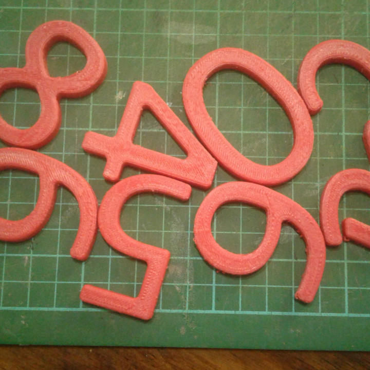 3D Printable Numbers by Sofia Rechene