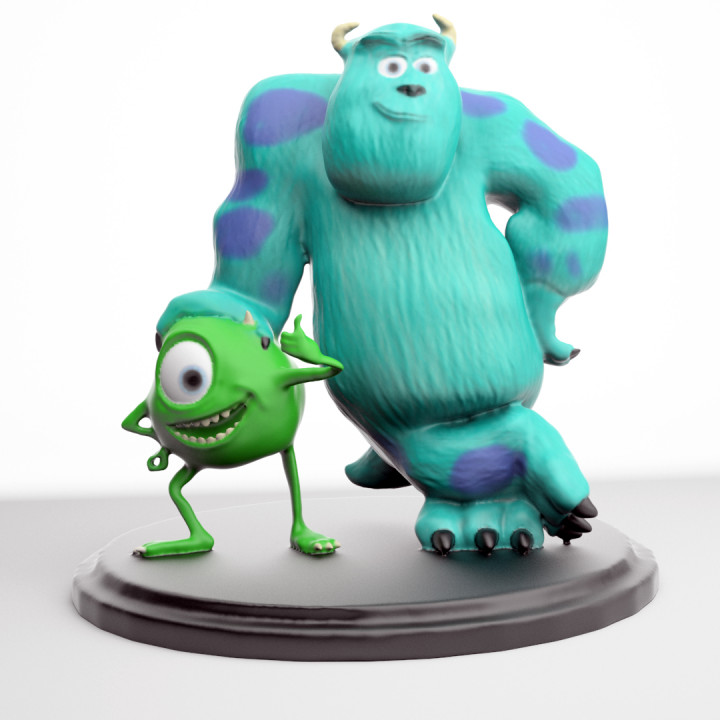3D Printable Mike and Sully From Monster inc by ENG-DESIGNER