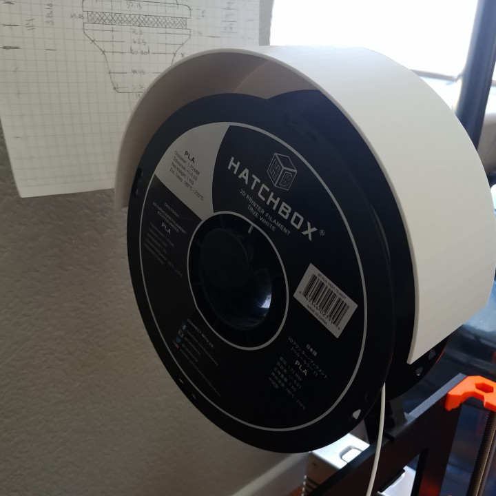 3D Printable Prusa Filament Spool Cover - T Holder by S R