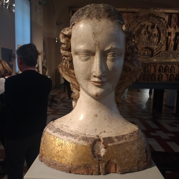 3D Printable Reliquary Bust of a Female Saint by Caz Egelie