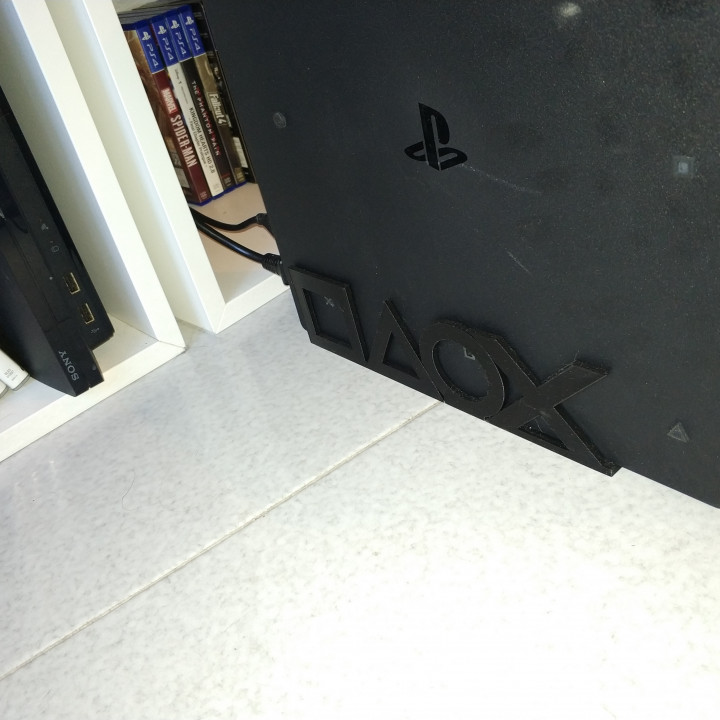 3D Printable Vertical Stand for PS4 by Rosa Mendaza