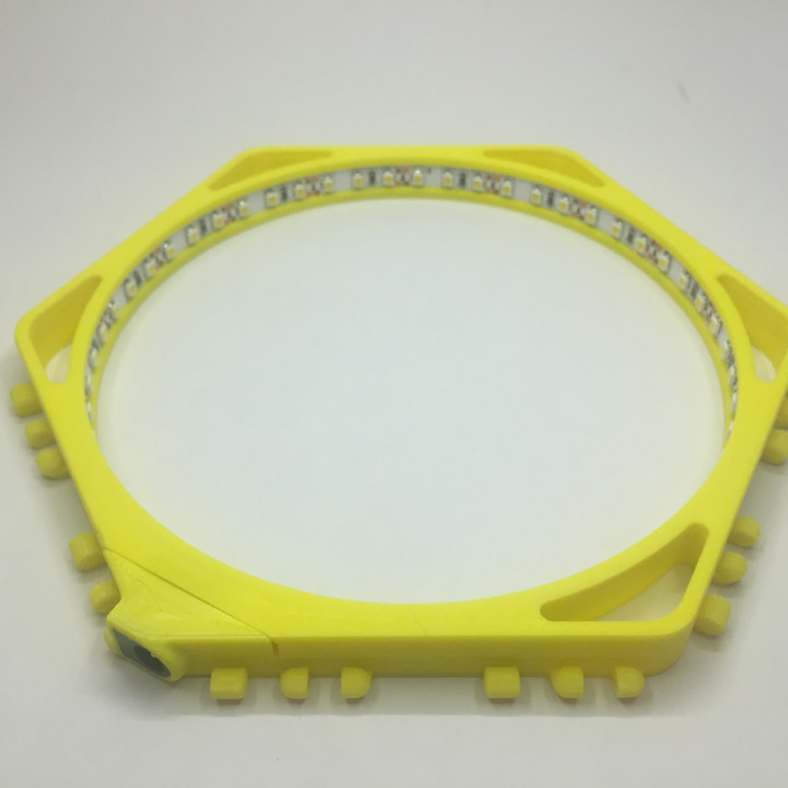 3D Printable hexagon light panel by Ethan Bender