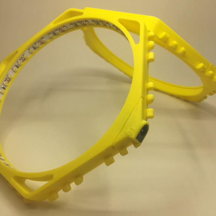 3D Printable hexagon light panel by Ethan Bender