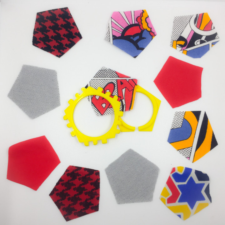 3D Printable Polypanels Pentagon for textiles by Mirco Rottermaier