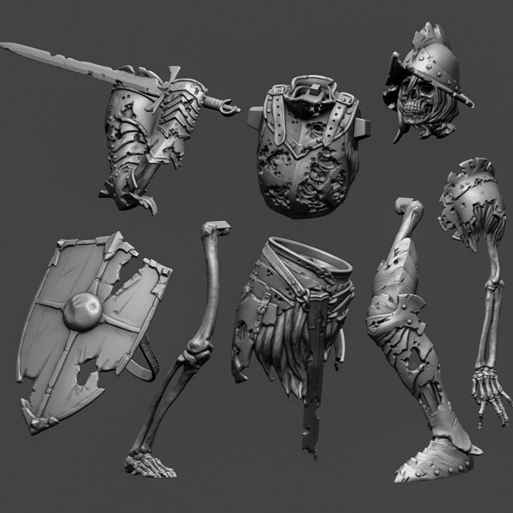 3D Printable Evil Skeleton Knight by Arminas Didziokas