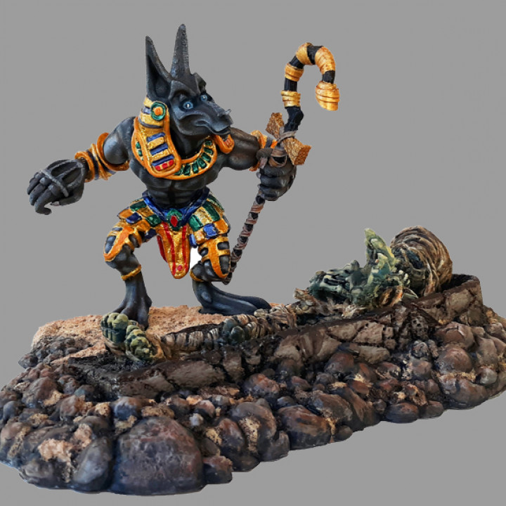 3D Printable Anubis and Mummy by Richard Hanson