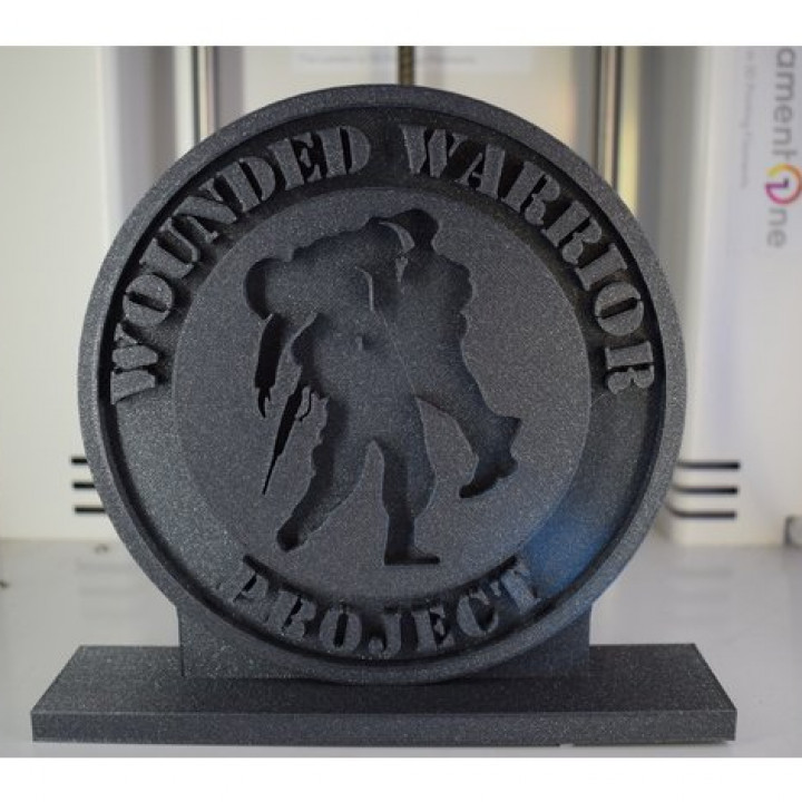 3D Printable Wounded Warrior Logo with Stand for Memorial Day by ...