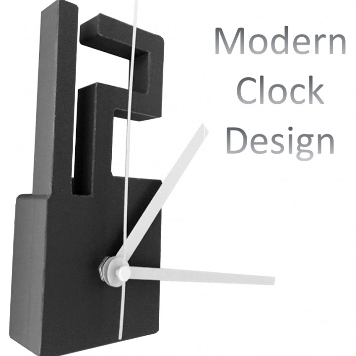 3D Printable Modern Clock Design by Benjamin Scheidt