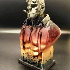 3D Printable Hellboy Bust by Fotis Mint Studios
