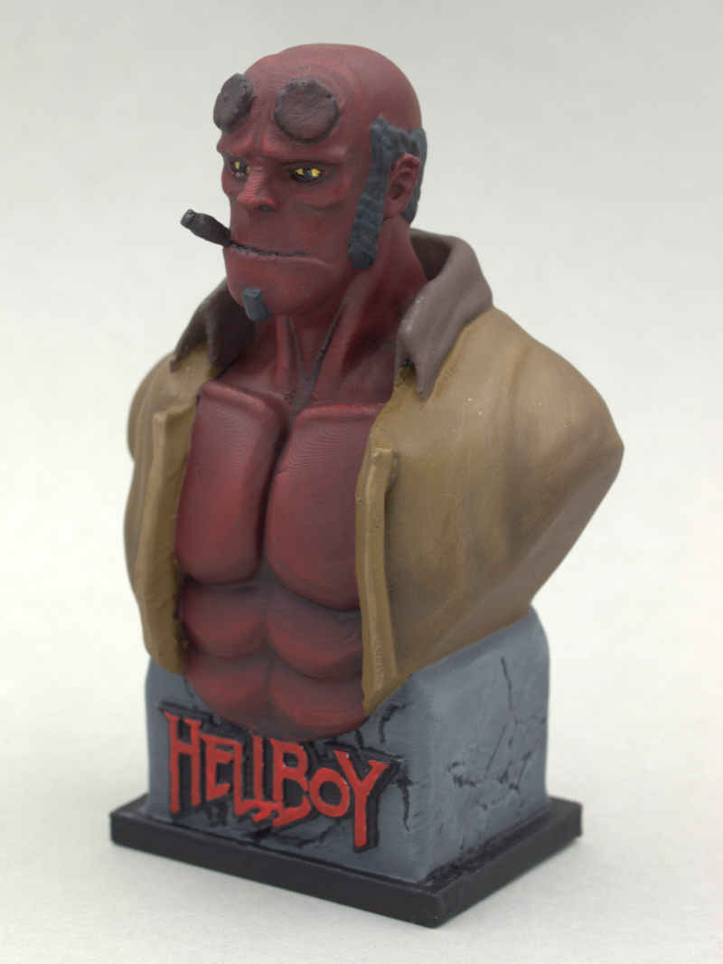 3D Printable Hellboy Bust by Fotis Mint Studios