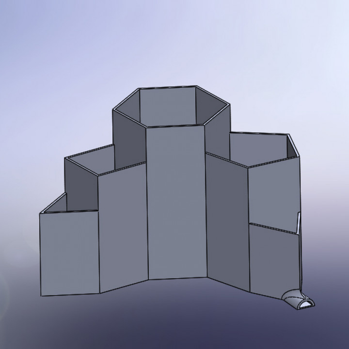 3D Printable Polygon Cutlery Drainer optimized by procione92