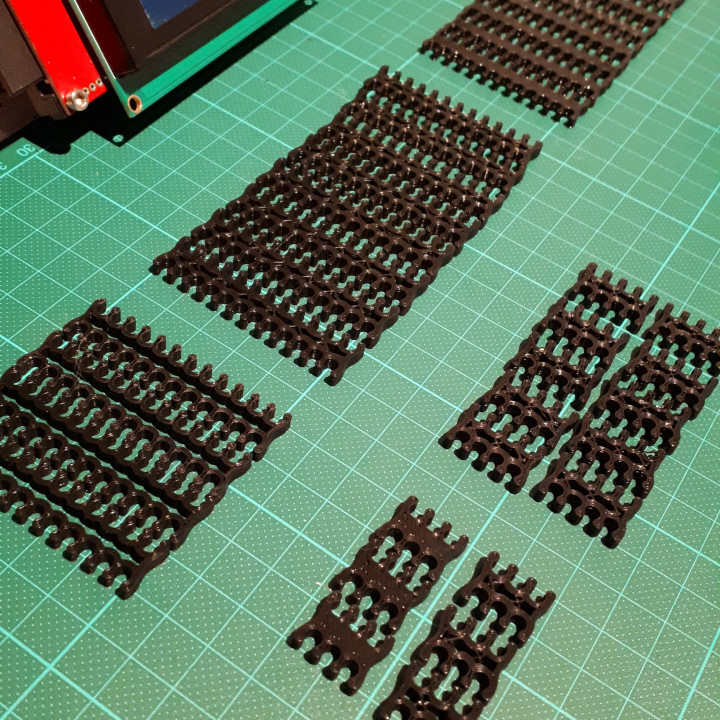 3D Printable Cable Comb for single sleeve GTX cable - 8PIN by Oeve Geypen