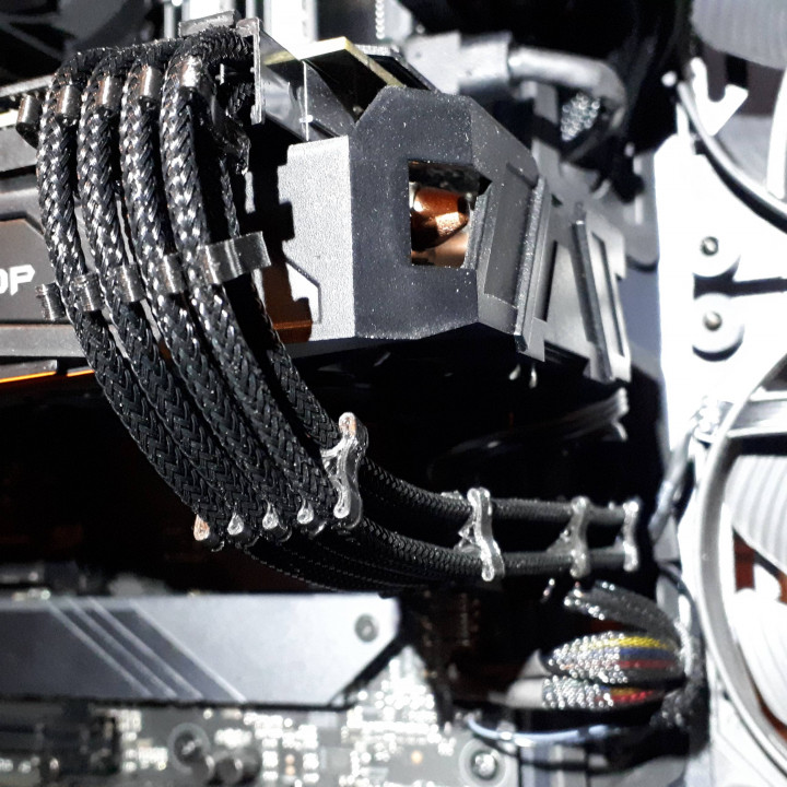 3D Printable Cable Comb for single sleeve GTX cable - 8PIN by Oeve Geypen