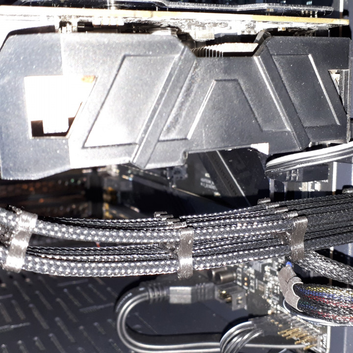 3D Printable Cable Comb for single sleeve GTX cable - 8PIN by Oeve Geypen