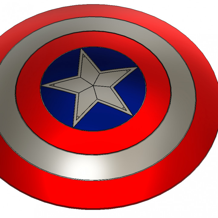 3D Printable The Capts Sheild by Paul