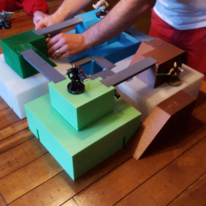 3D Printable Attacktix Block Fort Map by Wyatt Buxton