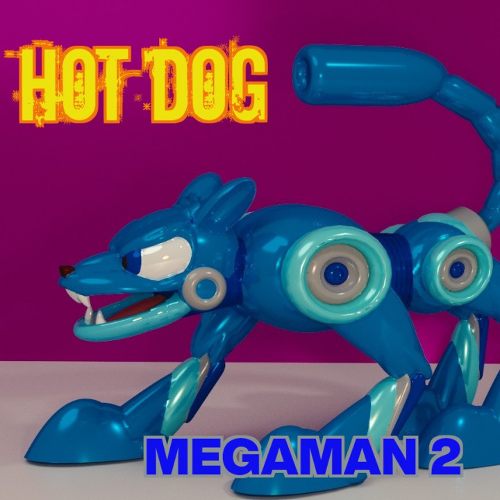 3D Printable HOT DOG from MEGAMAN 2 by Collin Tupper