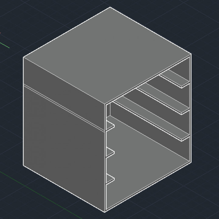 3D Printable Hard-disk collection stand by Andrea