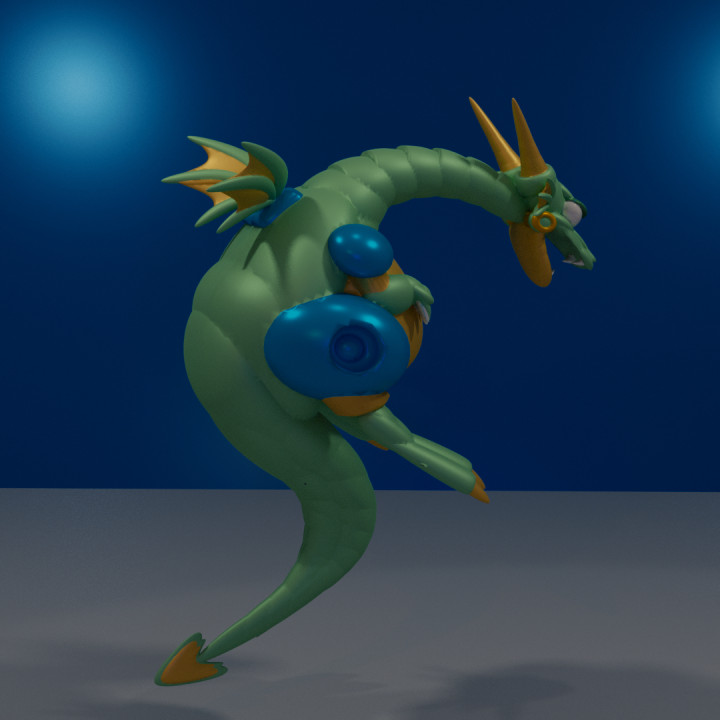 3D Printable BOSS DRAGON MEGAMAN 2 by Collin Tupper